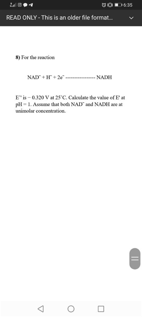 Solved Ⓒ Read Only This Is An Older File Format 8 For