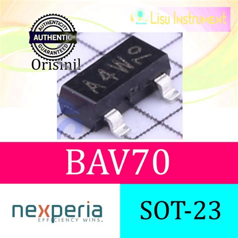 Jual Bav70 A4 100v 215ma High Speed Switching Double Diode Sot 23 Original Nexperia Shopee