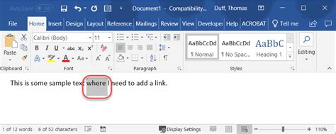 Adding A Link To A Word Document Using Ctrl K One Minute Office Magic