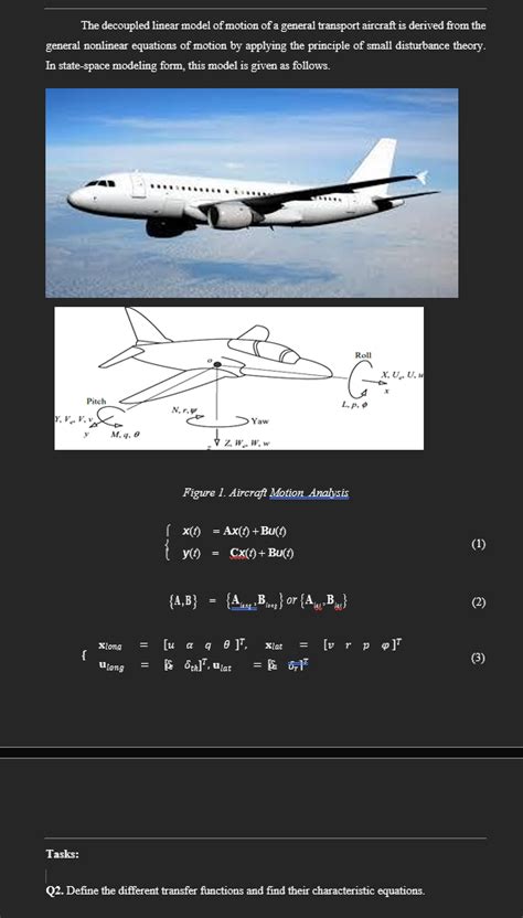 Solved The Decoupled Linear Model Of Motion Of A General