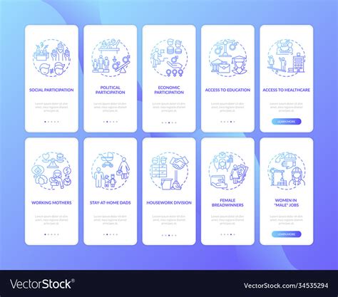 Gender Issues Onboarding Mobile App Page Screen Vector Image