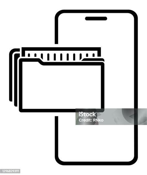 문서와 전자 폴더의 아카이브 기호와 스마트 폰 아이콘 인터넷에서 대량의 정보를 저장하고 전송합니다 흰색 배경에 격리된 벡터 0