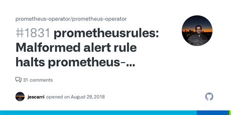 Prometheusrules Malformed Alert Rule Halts Prometheus Operator Rules