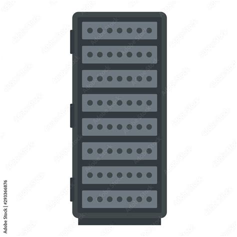 Server Rack Icon Flat Illustration Of Server Rack Vector Icon For Web Design Stock Vector