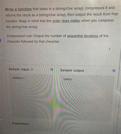 Solved A Write A Function That Takes In A Stringchar