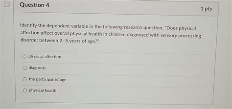 Solved Identify The Predictor Variable In The Following Chegg Com