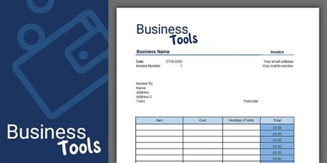 Business Invoice Template Teacher Made Twinkl