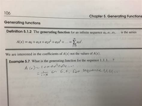 51 Examples Of Generating Functions Flashcards Quizlet