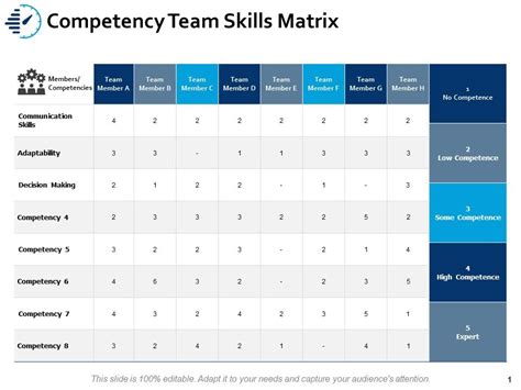Competency Team Skills Matrix Communication Ppt Powerpoint Presentation Portfolio Presentation