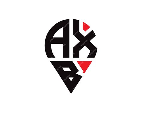 Premium Vector Axb Letter Location Shape Logo Design