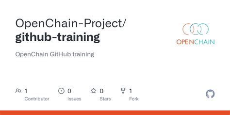 Github Openchain Projectgithub Training Openchain Github Training
