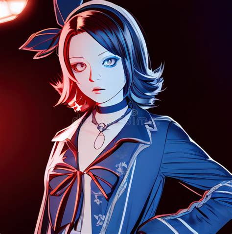 Anime Style Manga Style Illustration Of A Beautiful Girl Made With