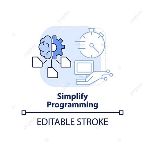 Simplify Programming Light Blue Concept Icon Engineering Logo Pictogram