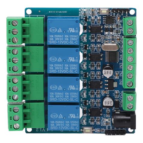 4 канальный релейный модуль 12 В с оптронной изоляцией для управления домашними и промышленными