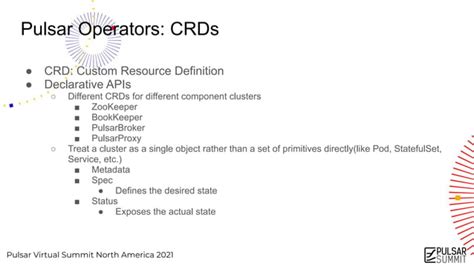 Manage Pulsar Cluster Lifecycles With Kubernetes Operators Pulsar Summit Na 2021 Ppt