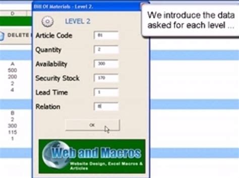 Excel Macro Vba Mrp Material Requirements Planning Vídeo Dailymotion