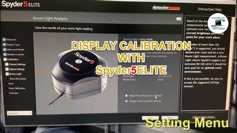 How To Display Calibration Process Spyder 5 Elite YouTube
