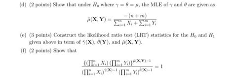 Solved 3 21 Points Suppose That X1 Xn Are Independent Chegg Com