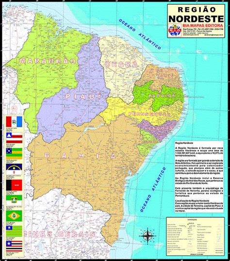 Mapa Brasil Região Nordeste Político E Rodoviário Lojaapoio