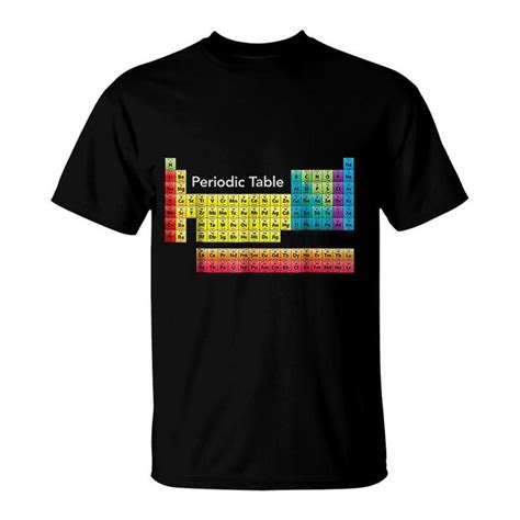 Periodic Table Color Coded T Shirt Mazezy