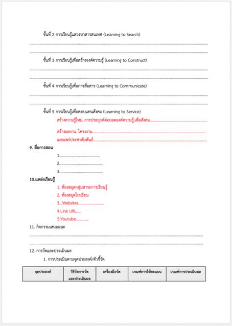 ดาวน์โหลดไฟล์ ตัวอย่างแผนการจัดการเรียนรู้ Active Learning กระบวนการเรียนรู้ 5 ขั้นตอน 5 Steps