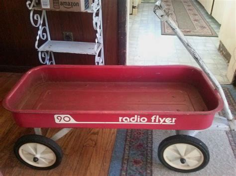 Vintage Radio Flyer 90 Red Wagon Steel 1828327997