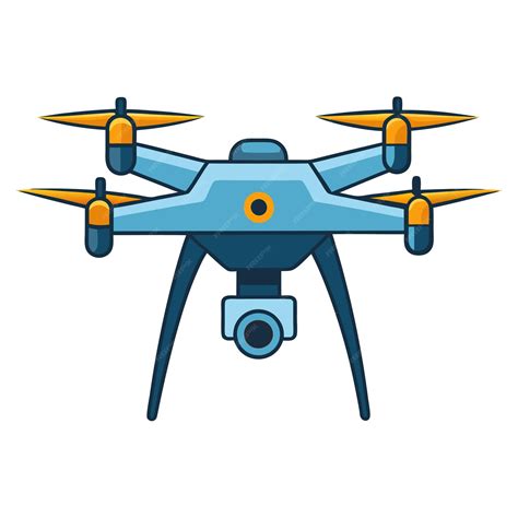 Aerial Drone Clipart Cartoon Style Vector Illustration Premium Ai