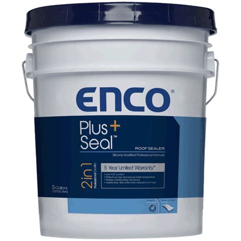 Enco Plus Seal 2in1 Elastomeric Roof Sealer 5 Gallons Walmart