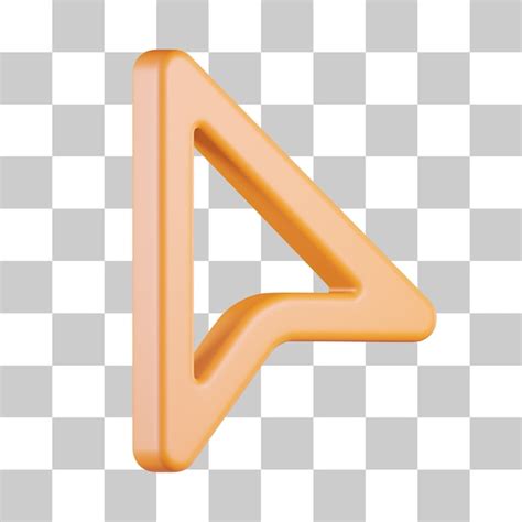 Premium Psd Line Cursor Arrow 3d Icon