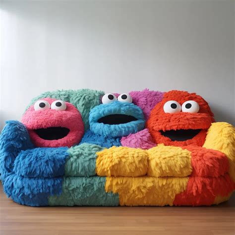 Elmo Inspired Sofa Sesame Street Charm For Your Living Space Delight