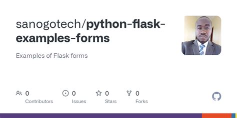 Github Sanogotechpython Flask Examples Forms Examples Of Flask Forms