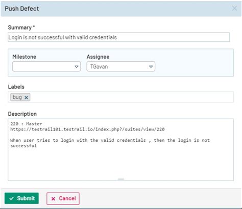 integrate with github testrail support center