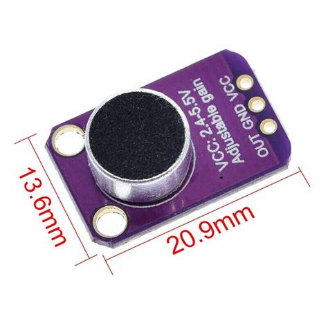 GY MAX4466 Electret Microphone Amplifier Module MAX4466 Adjustable Gain