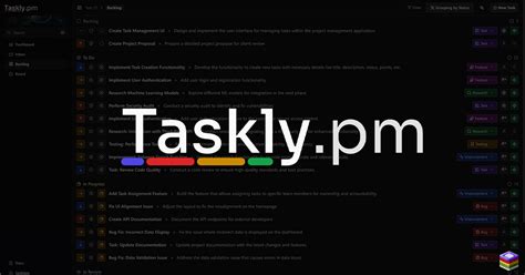 Github Guruupdesh Taskly Taskly Is A Free And Open Source Project Management Tool That