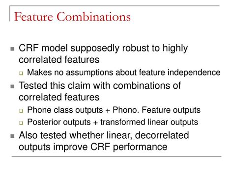 Ppt Experiments With Detector Based Conditional Random Fields In Phonetic Recogntion