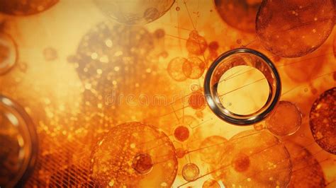 Slide Abstract Science Orange Background Stock Illustration