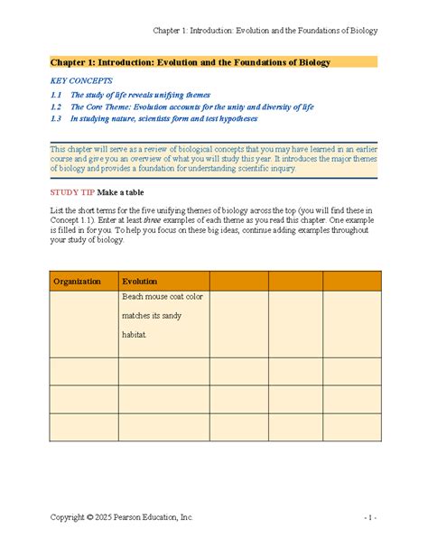 Biology 101 Chapter 1 Notes On Evolution And Life Foundations Studocu