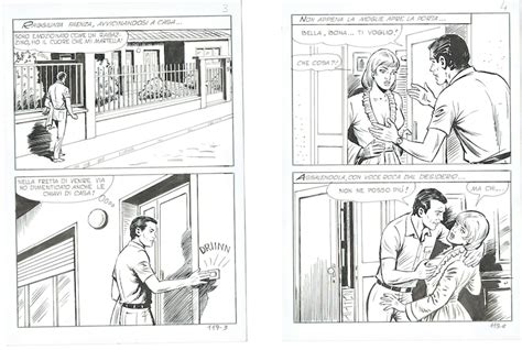 Erotic Comic Art 16 Pages 1980s Italian Complete Story Ink On Card