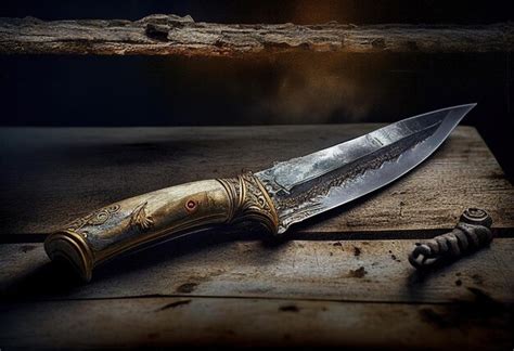 Premium Ai Image Old Knife Illustration Ai Generative