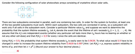 solved there are two subsystems connected in parallel each
