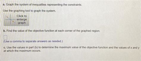 Solved An Objective Function And A System Of Linear Chegg Com