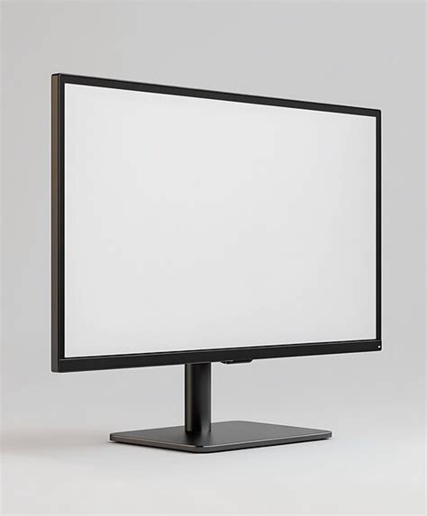 Sleek Modern Desktop Monitor 3d Render Minimalist Design Premium Ai Generated Image