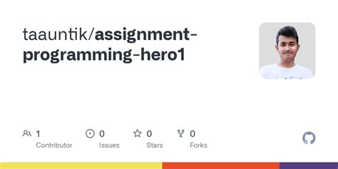 Github Taauntikassignment Programming Hero1