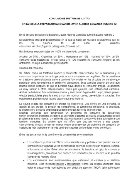 Consumo De Sustancias Ilisitas Pdf La Dependencia De Sustancias Cannabis Droga