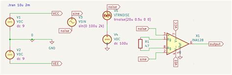 Trouble Simulating An Instrumentation Amplifier On KiCad Electrical Engineering Stack Exchange