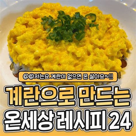 계란으로 만들 수 있는 온세상 계란 레시페 모음 맛있는 요리 레시피 요리 맛있는 음식 조리법