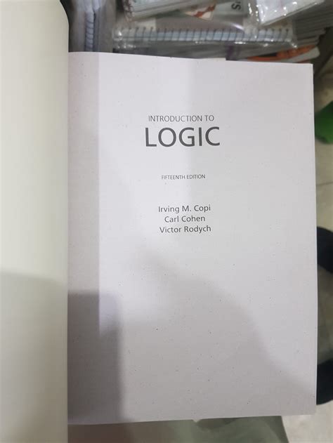 Introduction To Logic Th By Irving M Copi Buy Online In Pakistan