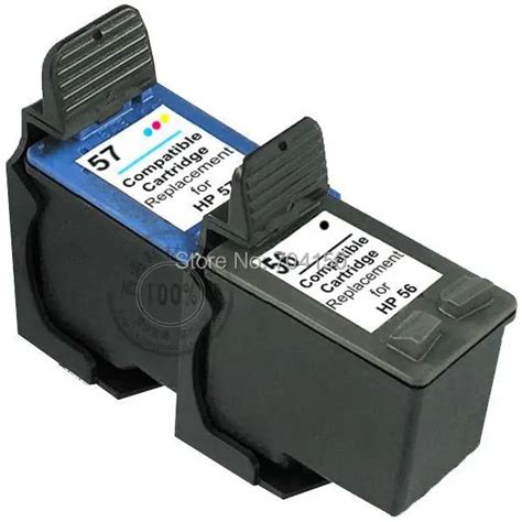 2x Ink Cartridge for hp 56 57 for hp56 hp57 for hp C6656A C6657A ...