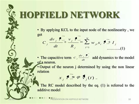 Hopfield Network Pptx Computer Networking Computing