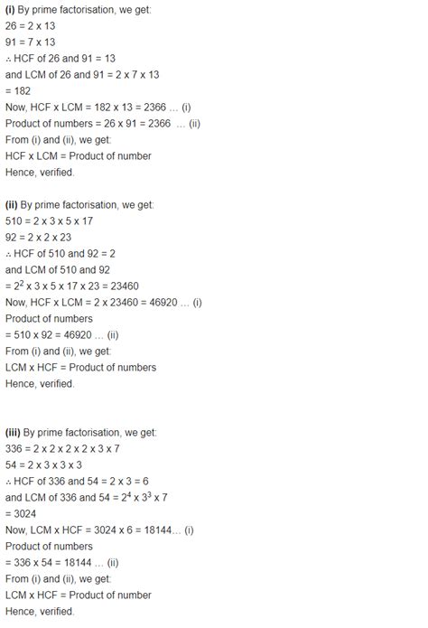 Ncert Solutions For Class 10 Maths Chapter 1 Real Numbers Ex 1 2